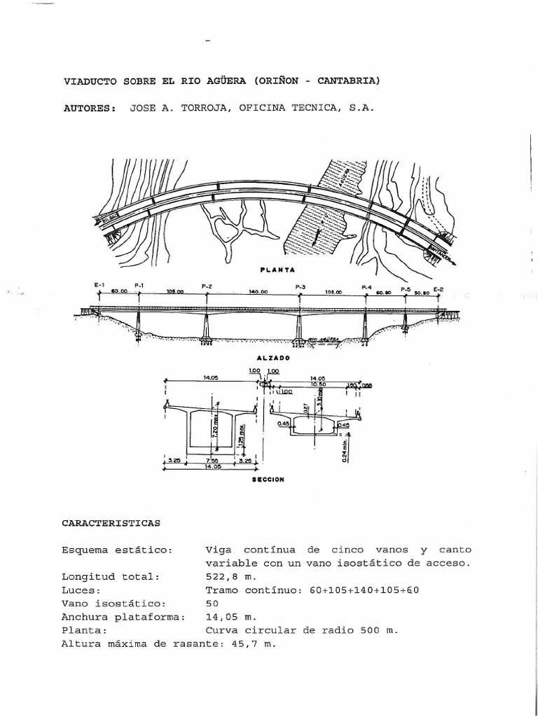 Viaducto Rio Agüera - Torroja | PDF