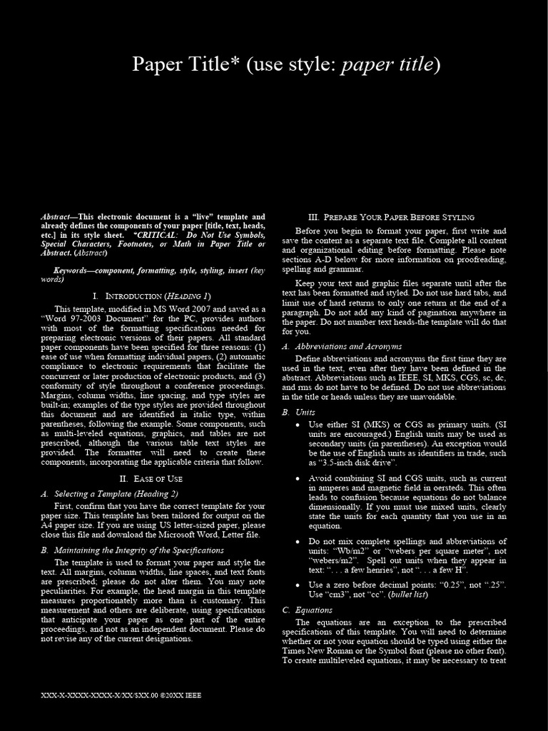 IEEE Format | PDF | Note (Typography) | International System Of Units IEEE Format | PDF | Note (Typography) | International System Of Units