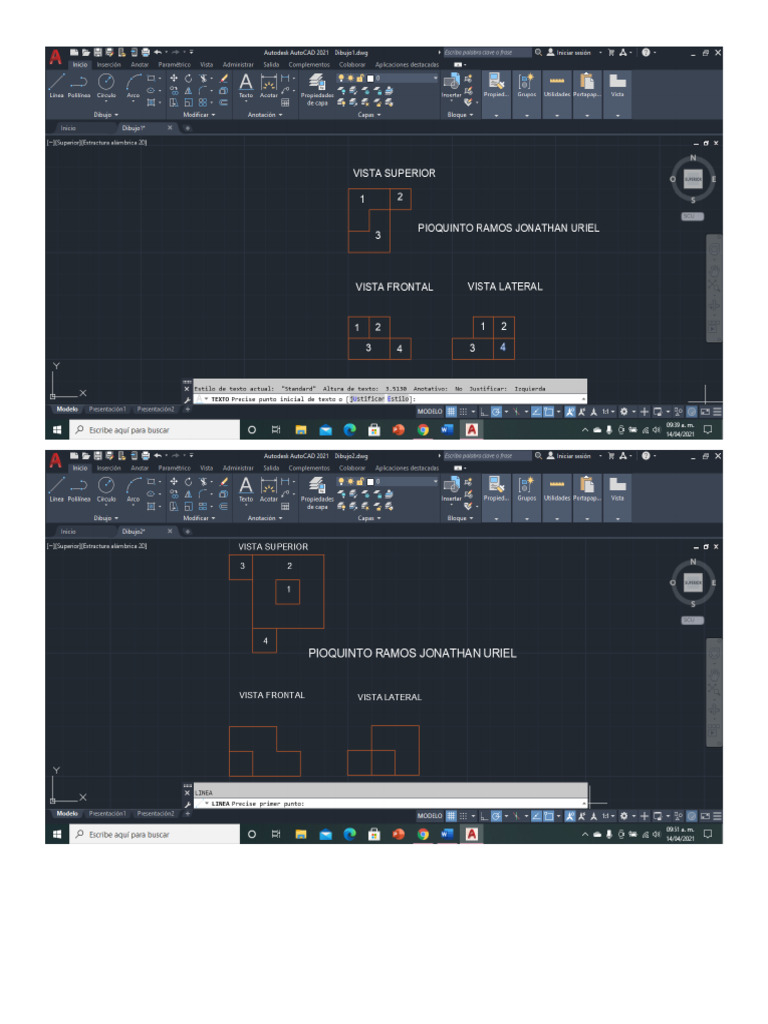 Obtención de Vistas en Proyección Americana - PIOQUINTO RAMOS JONATHAN ...