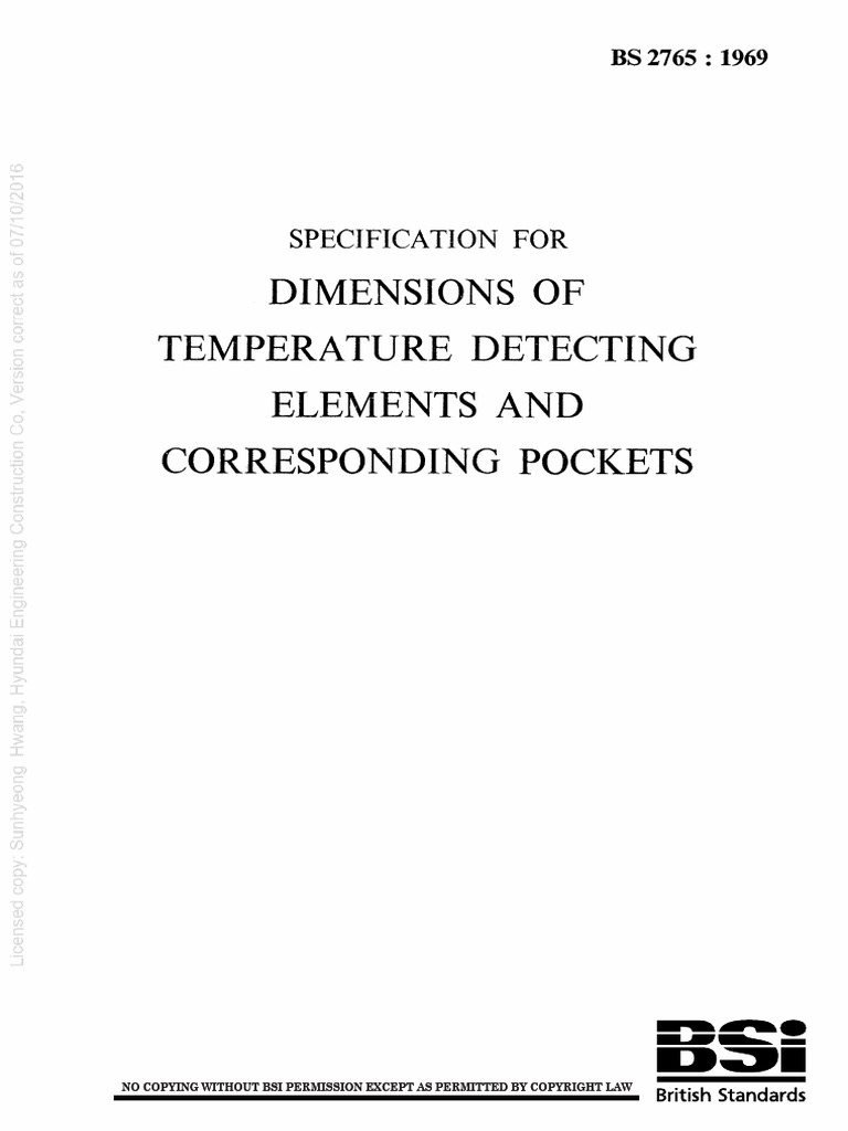 BS 2765-1969 | PDF