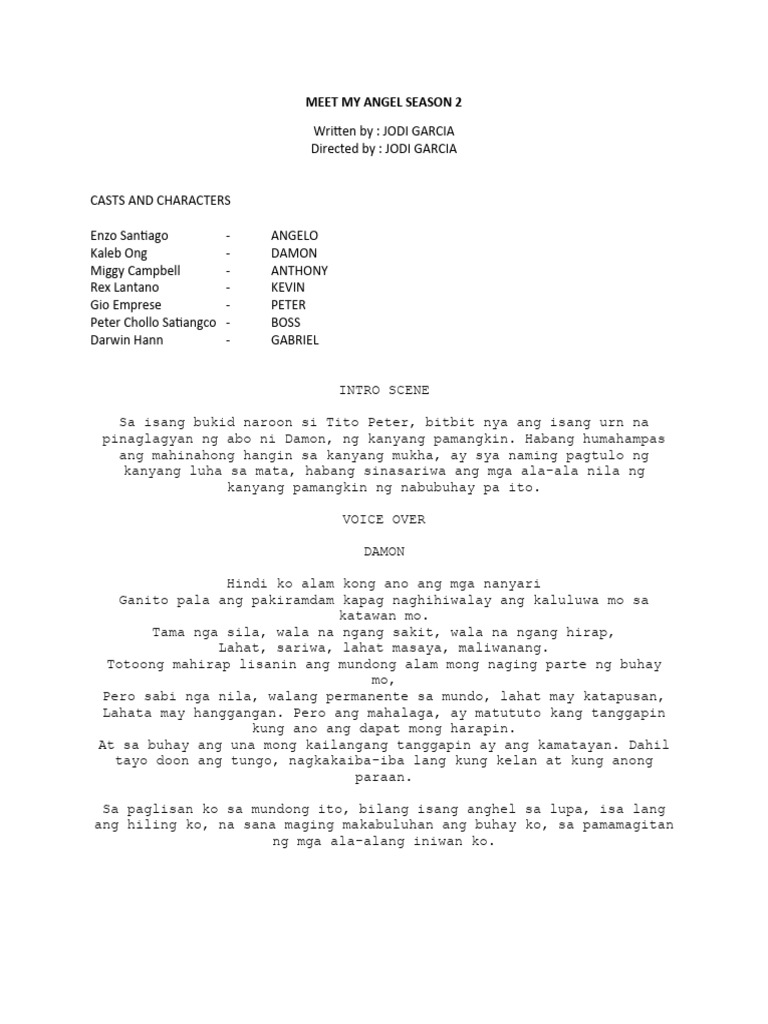 Meet My Angel Season 2 Script | PDF
