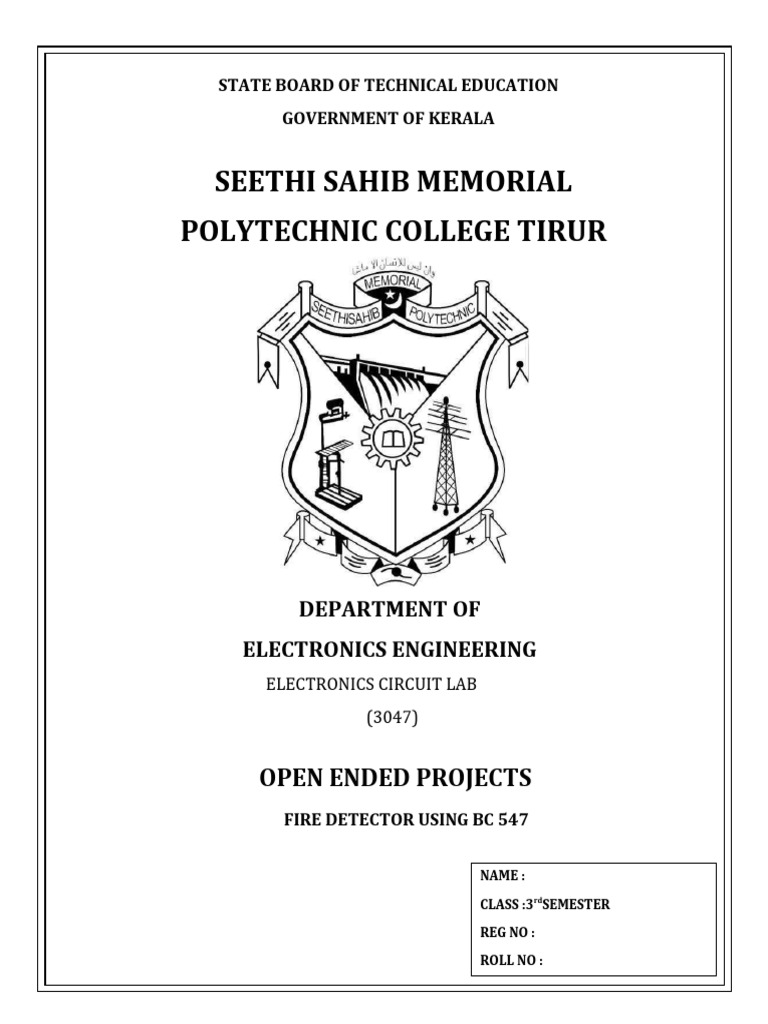 Fire Detector Circuit with BC547 | PDF