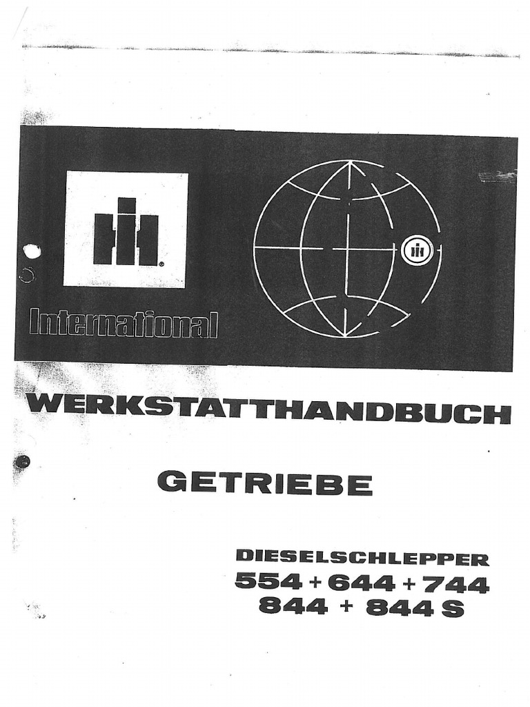 Werkstatthandbuch Getriebe 544 644 744 844 844S | PDF