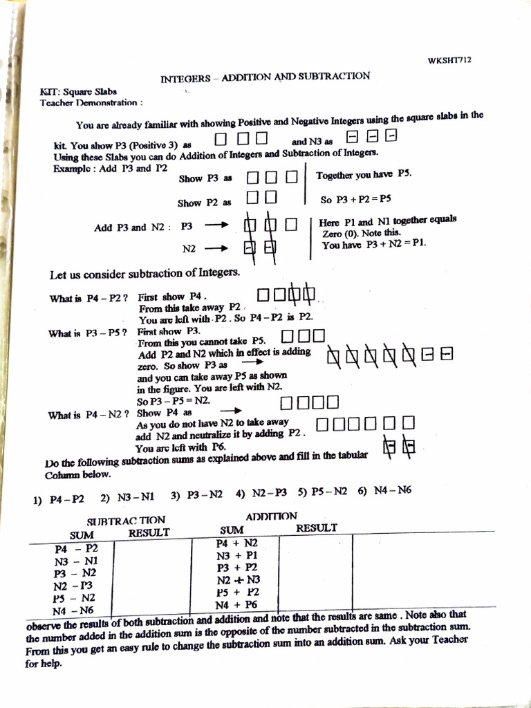 Integers_Mathslab | PDF | Rectangle | Geometric Shapes