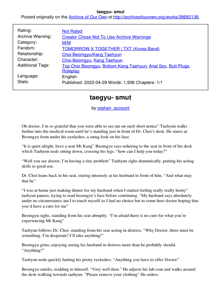 Taegyu - Smut | PDF