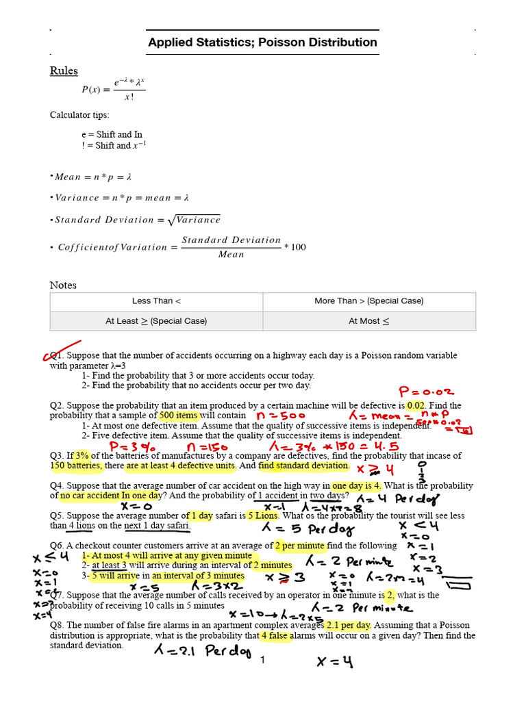 STS301 Poisson Distribution | PDF | Poisson Distribution | Teaching Mathematics