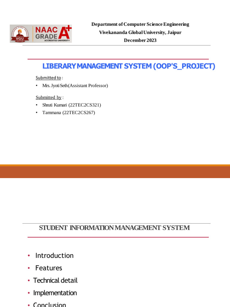Liberarymanagement System (Oop'S - Project) | PDF
