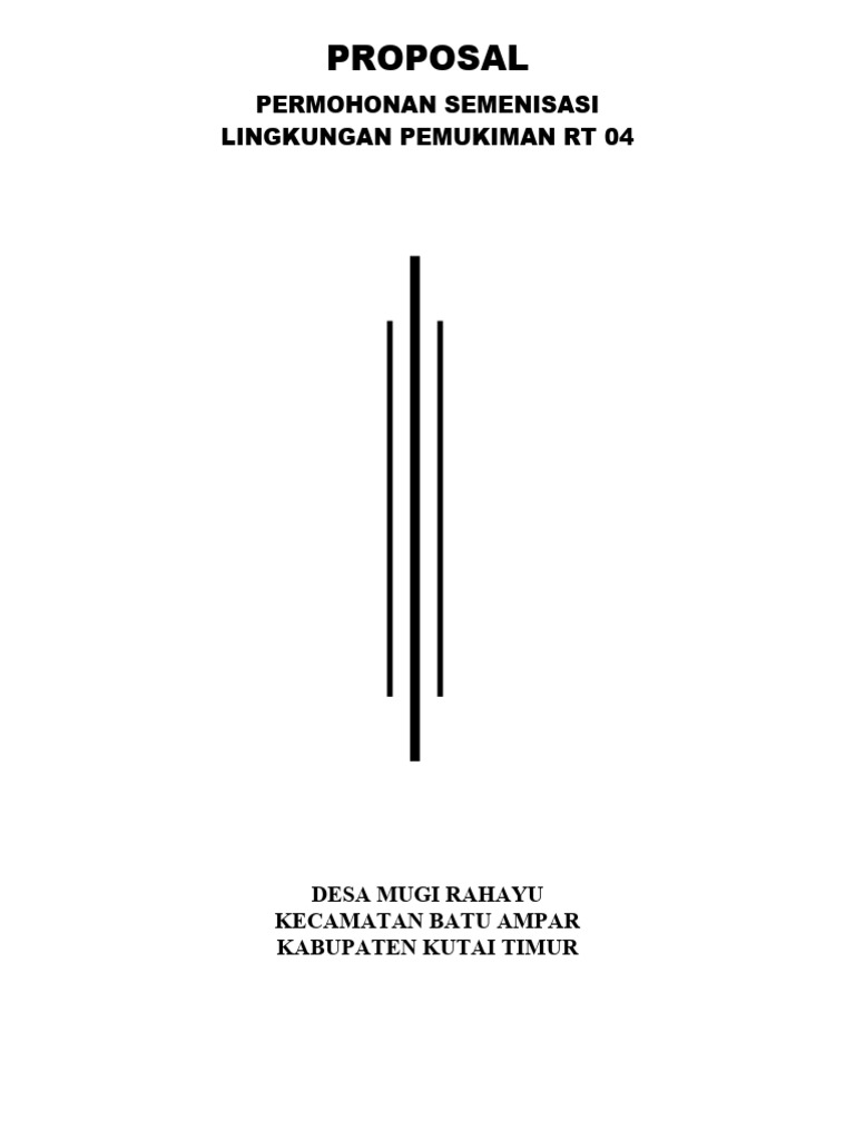 Proposal Semenisasi RT.04 | PDF