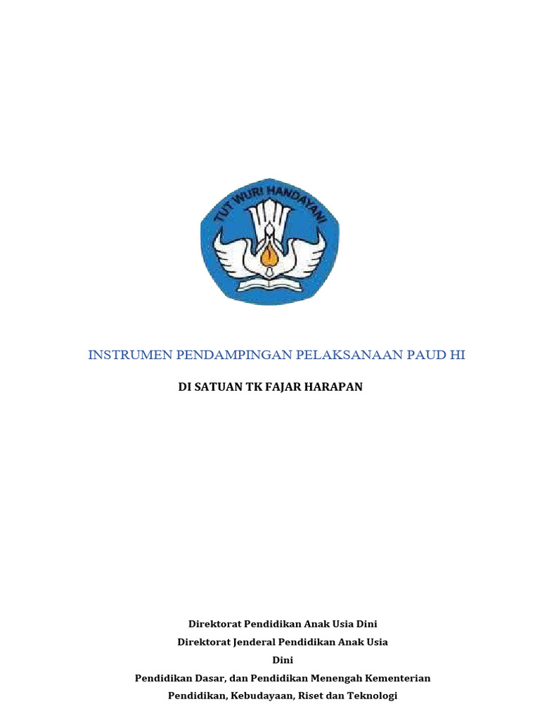 Instrumen Pendampingan Pelaksanaan Paud Hi | PDF