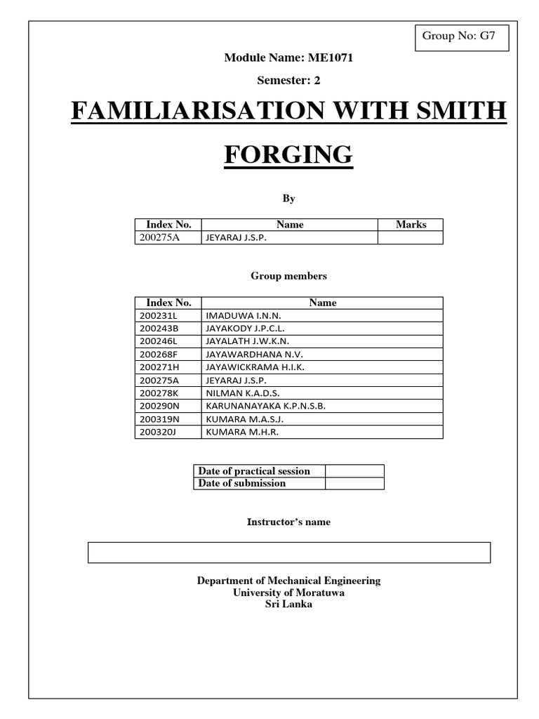 Coursework Smith Forging | PDF | Forging | Blacksmith
