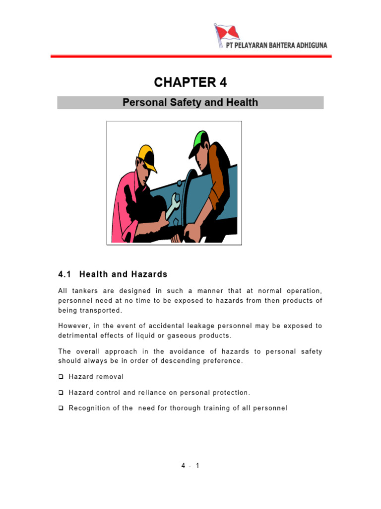 LNG Handouts Chapter 4 (Personal Safety and Health) - Done | PDF