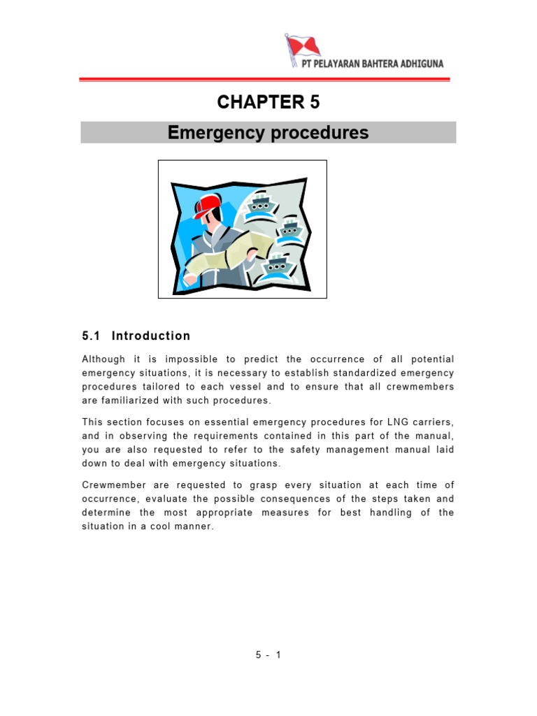 LNG Handouts Chapter 5 (Emergency Procedure) - Done | PDF | Firefighting | Fires