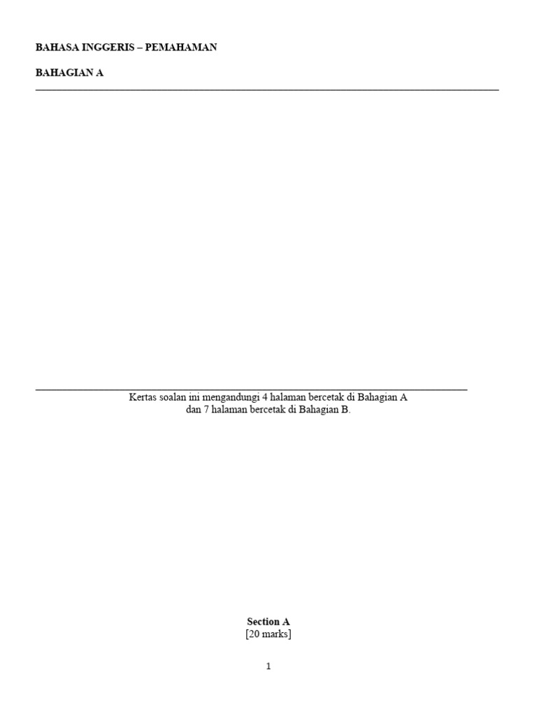 Comprehension Paper: English Exercises | PDF