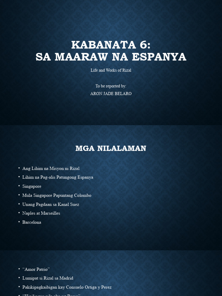 Kabanata-6 LIFE AND WORKS OF RIZAL | PDF | Travel | History