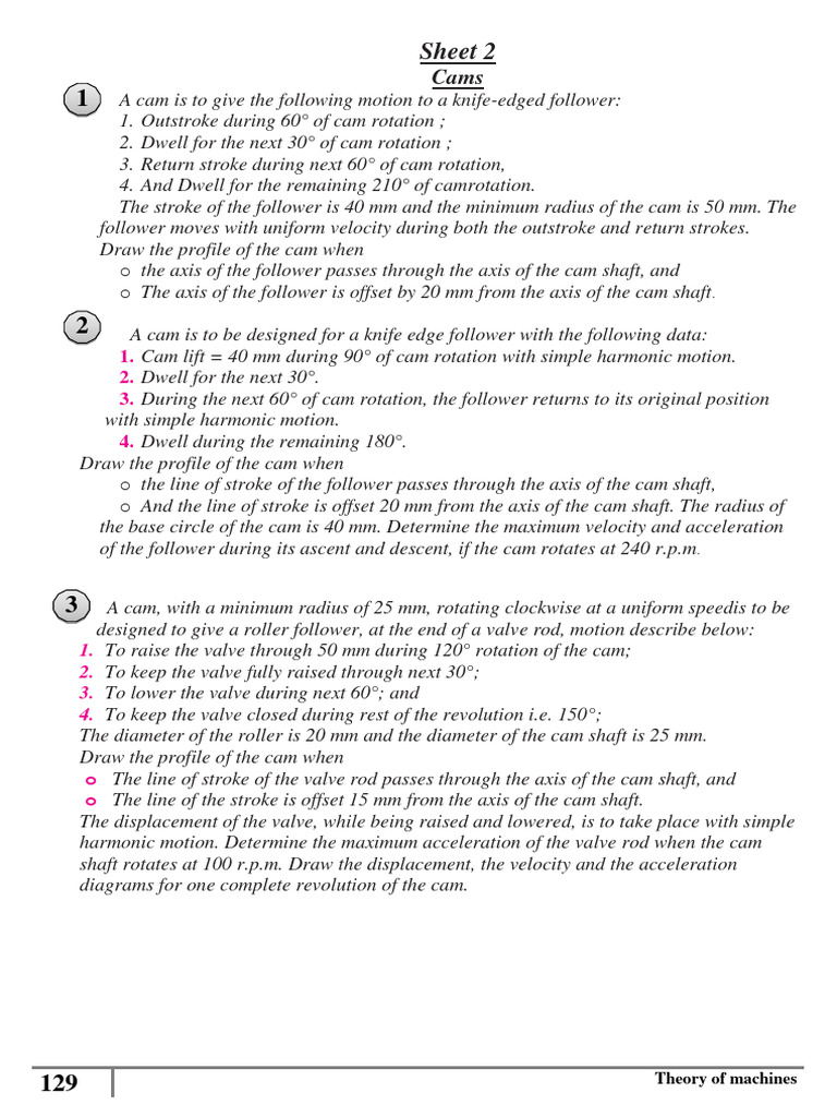 Sheet 2-3-4-5 | PDF | Rotation Around A Fixed Axis | Torque
