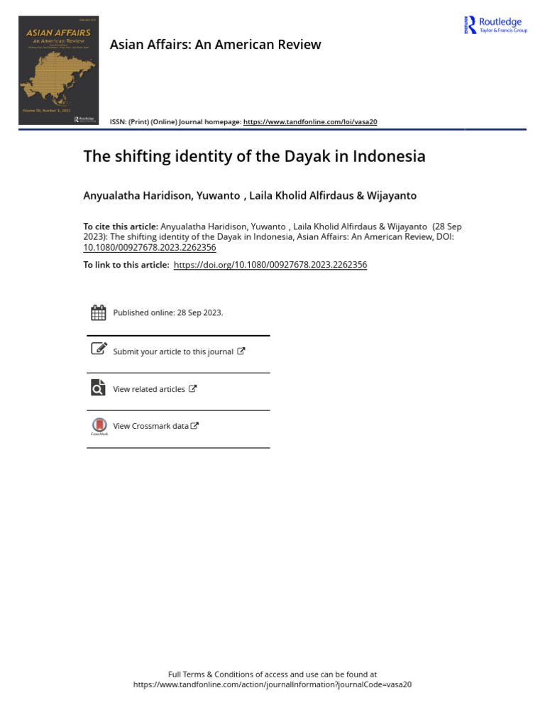 The Shifting Identity of The Dayak in Indonesia | PDF | Identity (Social Science ...