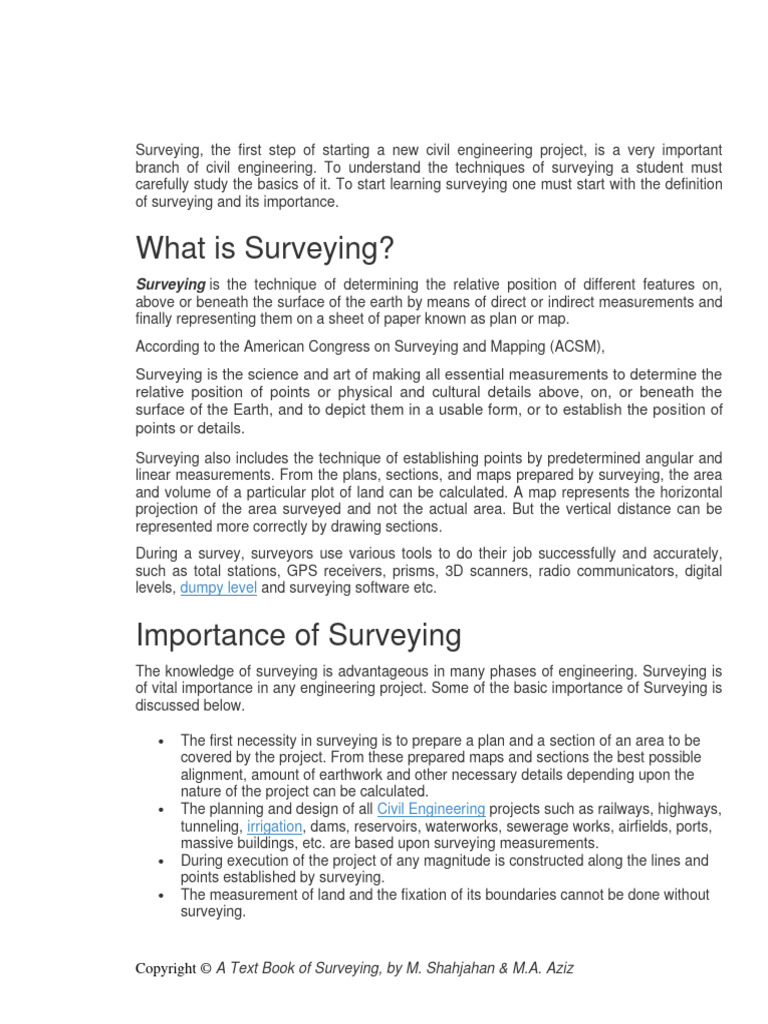 Lecture1 Surveying Fundamentals | Download Free PDF | Surveying | Metrology
