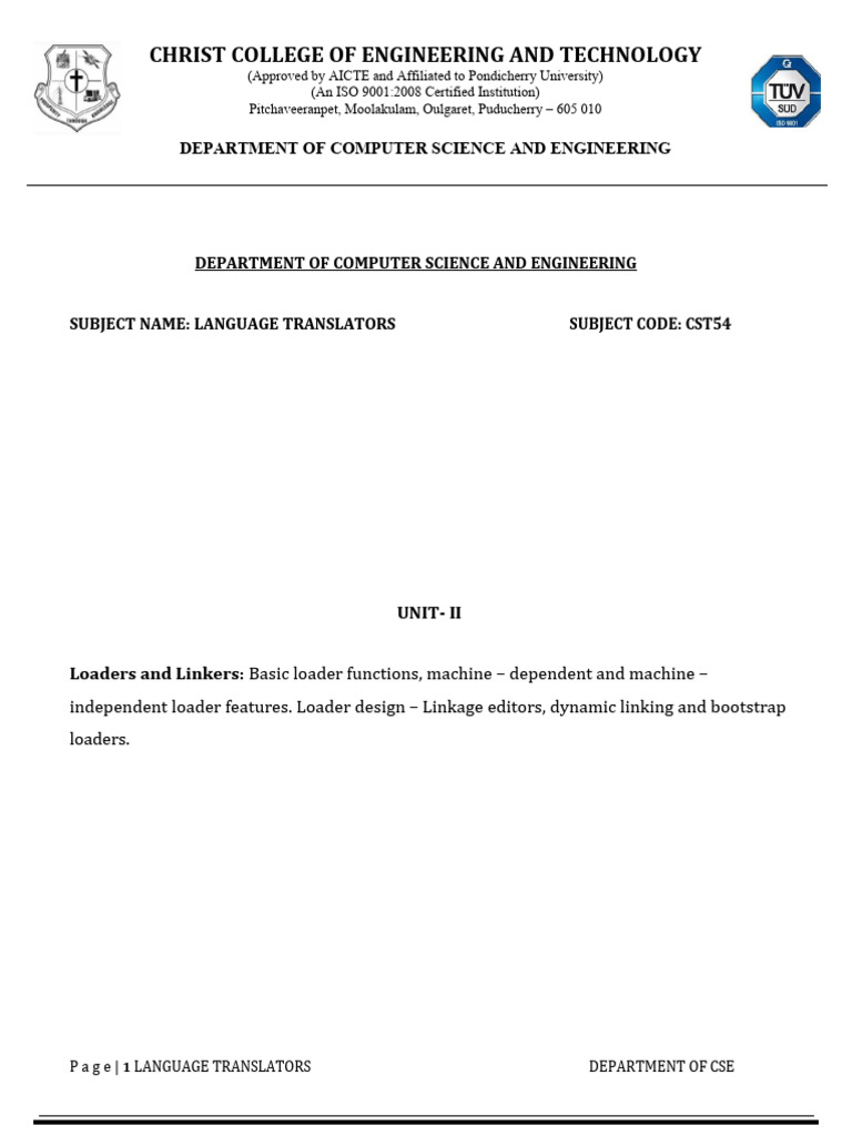 Unit Ii LT | PDF | Library (Computing) | Computer Program