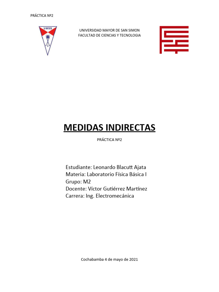Umss Practica Nº2 | PDF | Medición | Observación