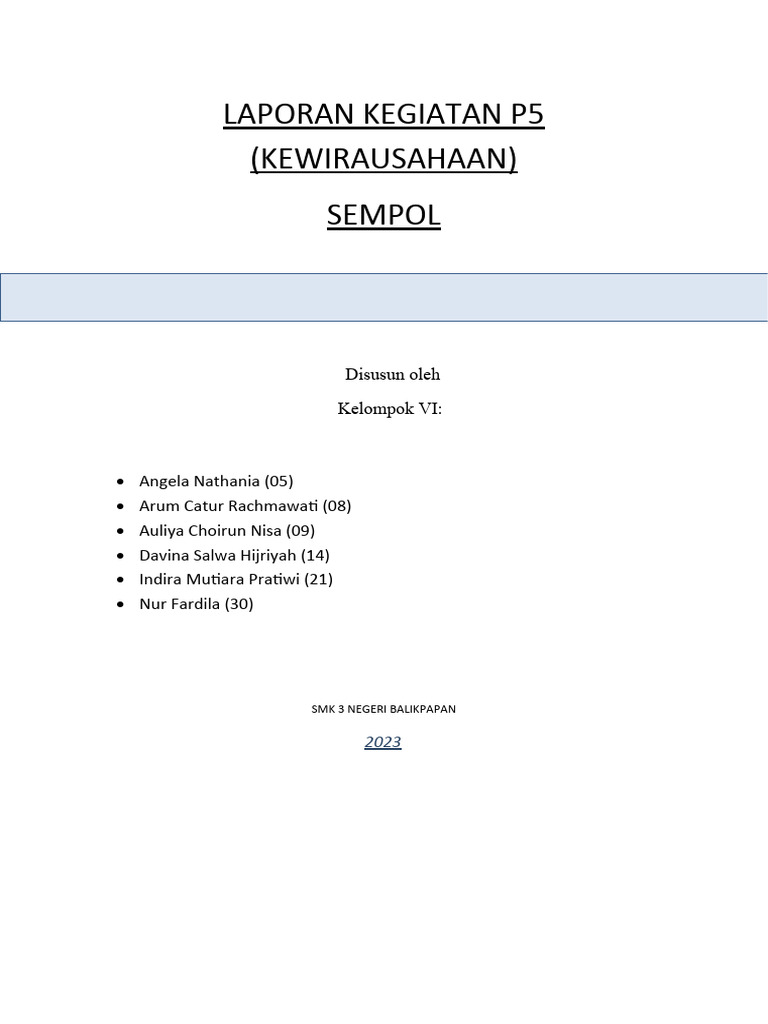 Proposal p5 Sempol | PDF