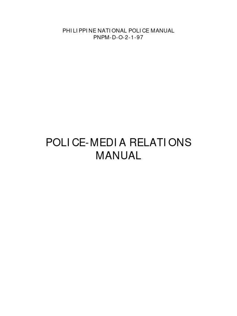 Police Media Relations | PDF