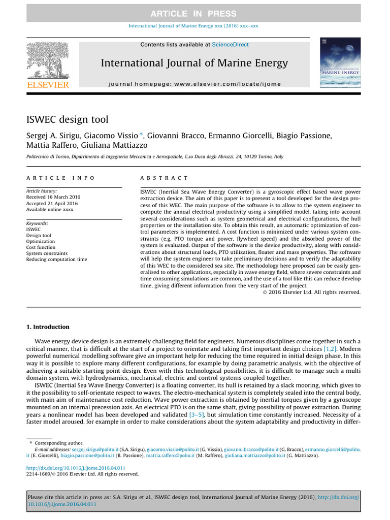 Sirigu 2016 | PDF | Rotation Around A Fixed Axis | Gyroscope