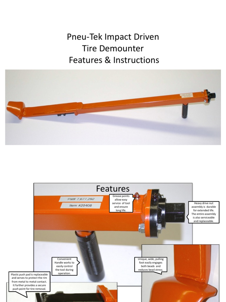 Pneu-Tek Impact Demounter How To | PDF