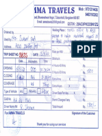 Taxi Bill Format for Travel Services | PDF