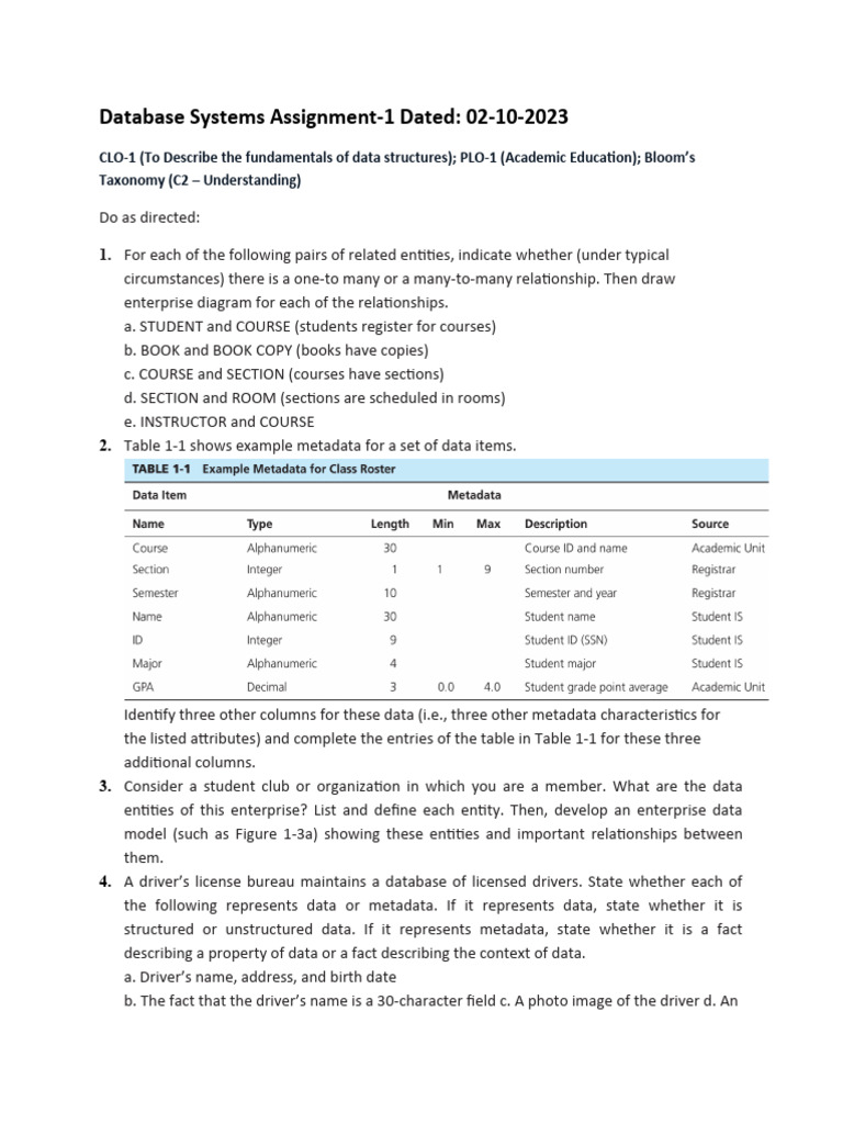 Database Systems Assignment Overview | PDF | Computers