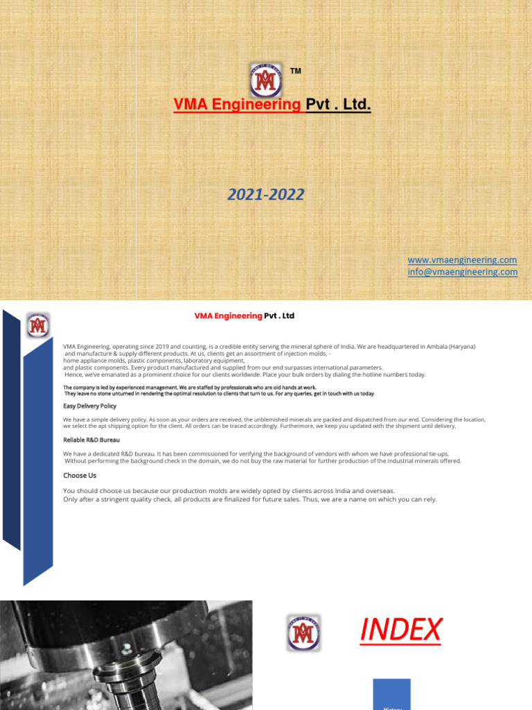VMA Engineering PVT - 2022 | PDF | Secondary Sector Of The Economy | Industrial Processes
