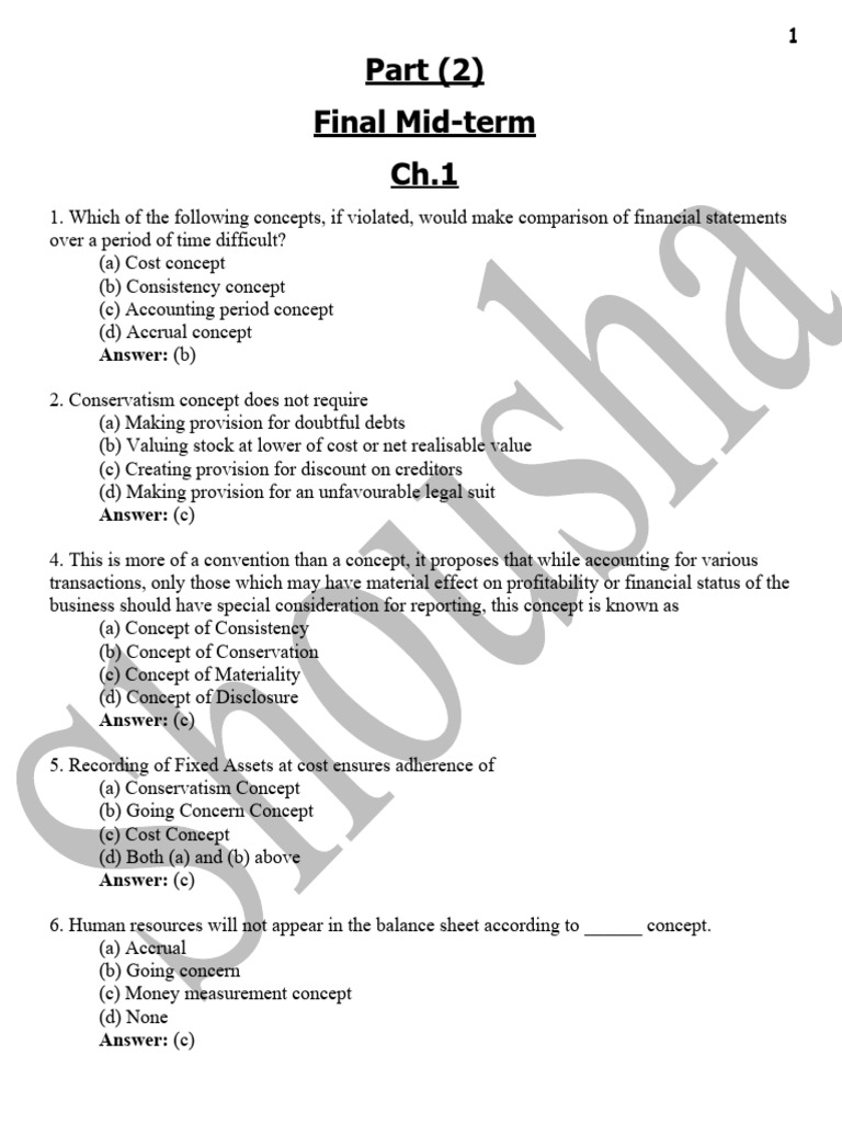 FMI Final Mid-Term Part | PDF | Business | Law