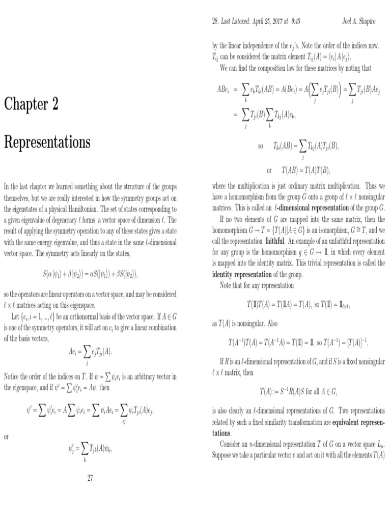 Reps 2 | PDF | Group (Mathematics) | Matrix (Mathematics)