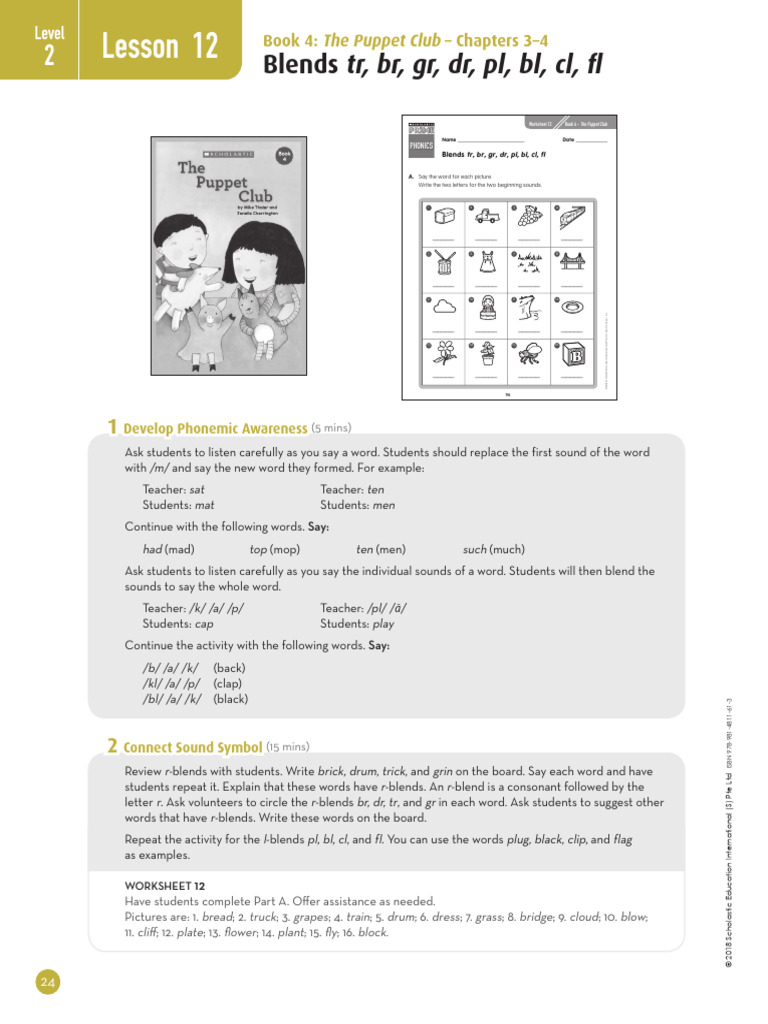 L2 Phonics Lesson 12 Lesson Plan Wksheet | PDF | Phonics | Linguistics