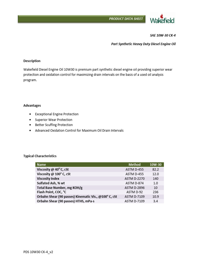 SAE 10W-30 CK-4 Part Synthetic Heavy Duty Diesel Engine Oil: Product ...