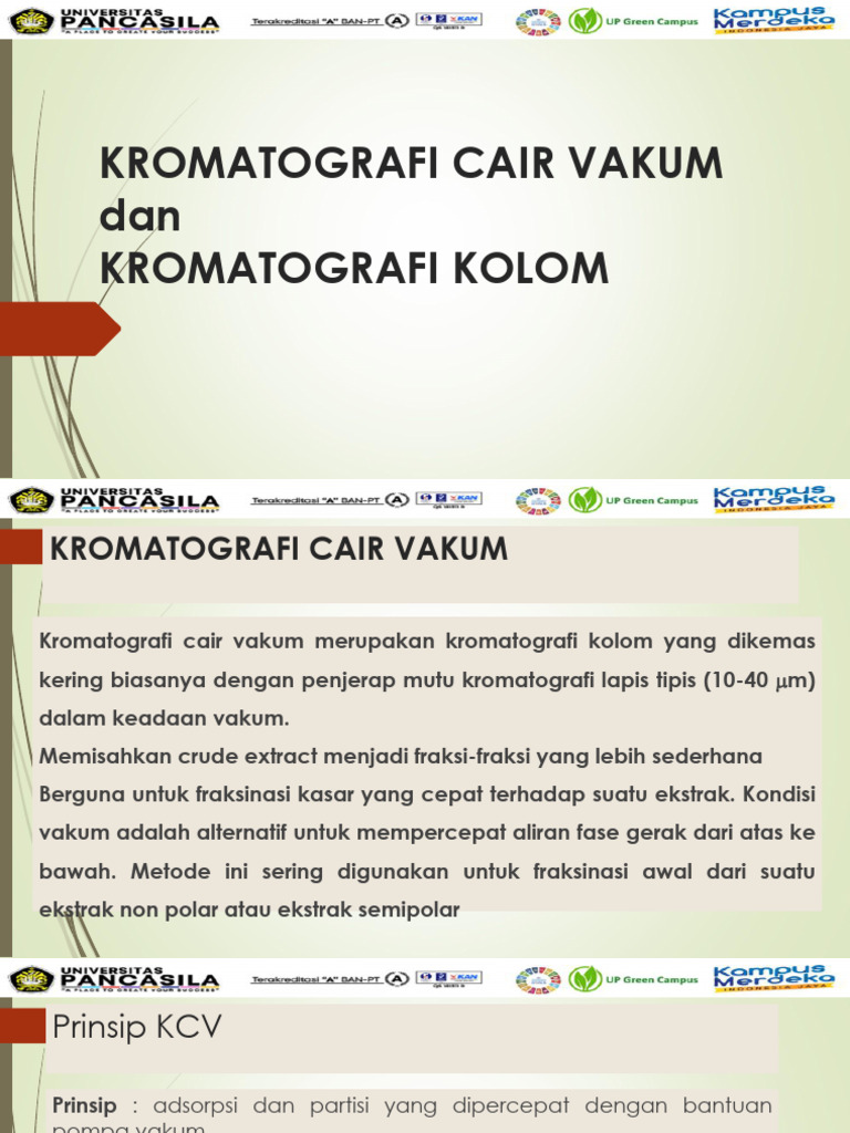 P5. PPT_Kromatografi kolom dan KCV 2023 | PDF