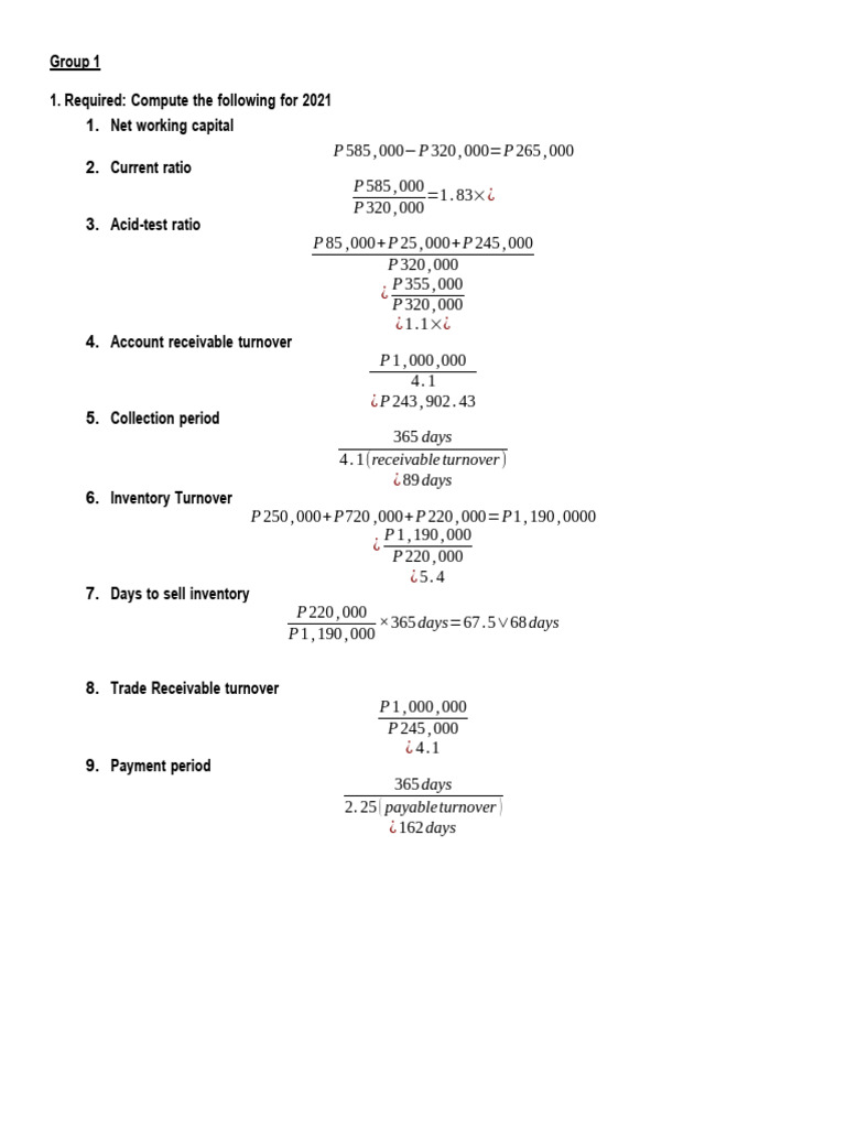 Final Answers (Group 1) | PDF | Balance Sheet | Equity (Finance)