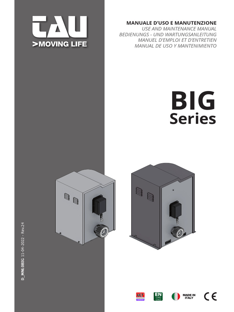 Tau-Big40-Electric Gate Manual1 | PDF