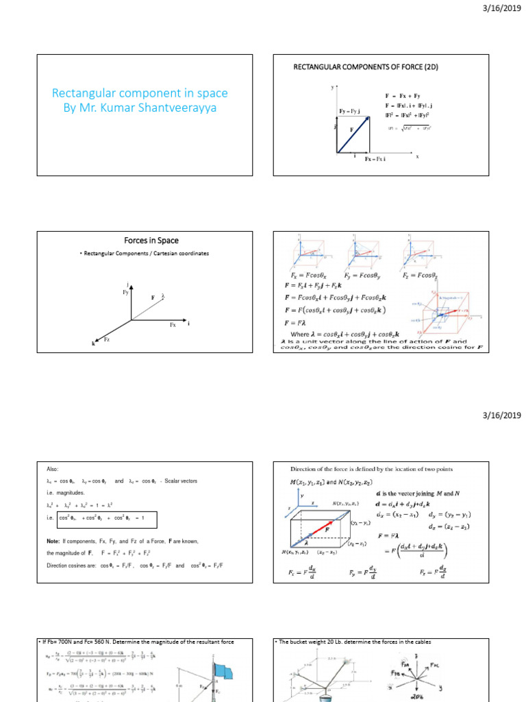 3d Forces and Equilibrium | PDF