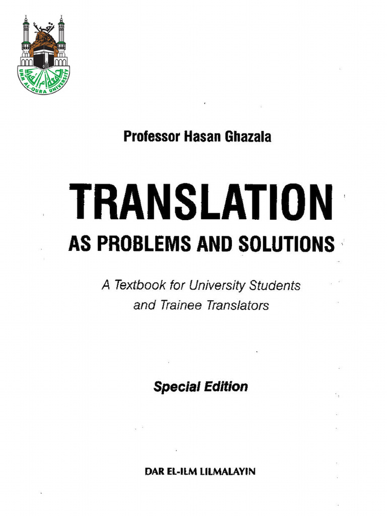 6 - Translation As Problems and Solutions by Prof. Hasan Ghazala | PDF