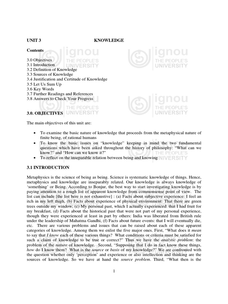 Sources of Knowledge | PDF | Knowledge | Rationalism