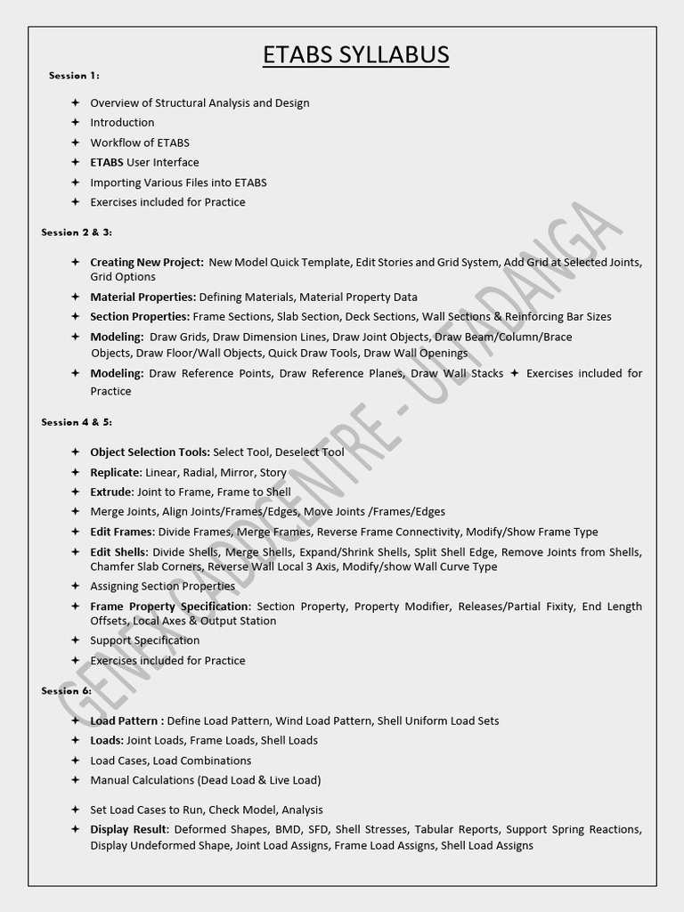 ETABS | PDF | Wall | Structural Analysis