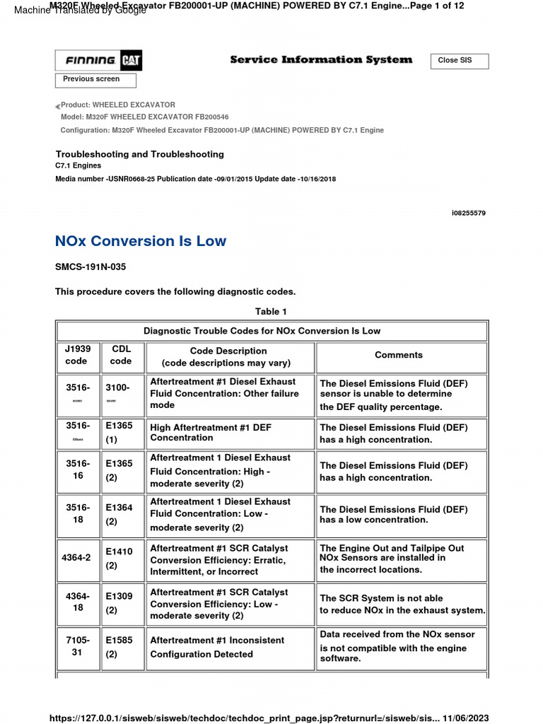 Codigos de Diagnosis para SCR LOW | PDF