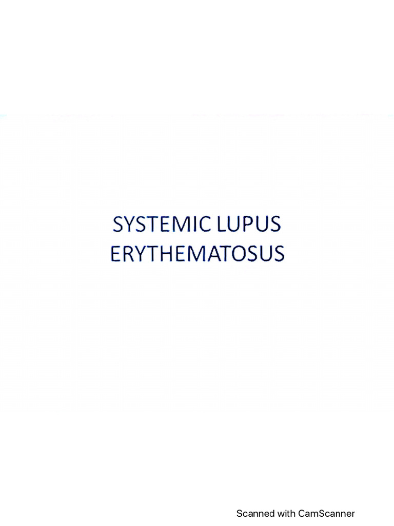 Systemic Lupus Erythematosus | PDF