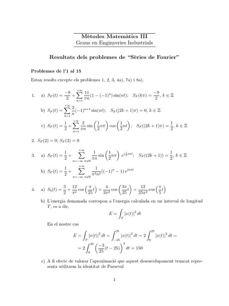 Result Prob Series Fourier (1-15) MM3 Mod | PDF