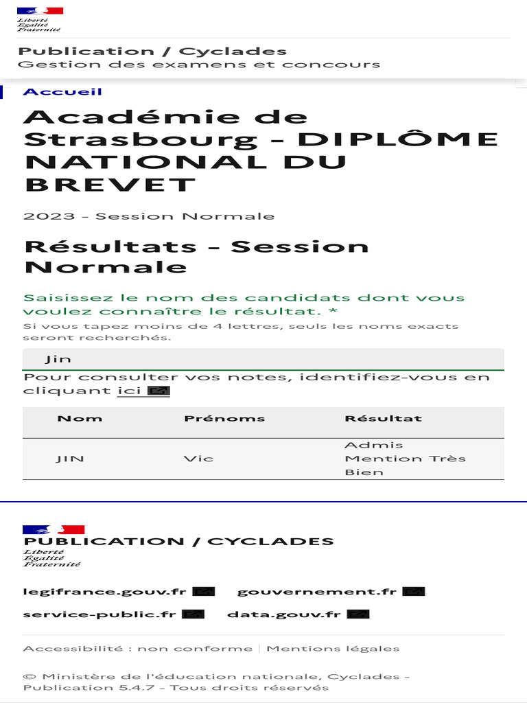 Publication Des Résultats, Cyclades | PDF