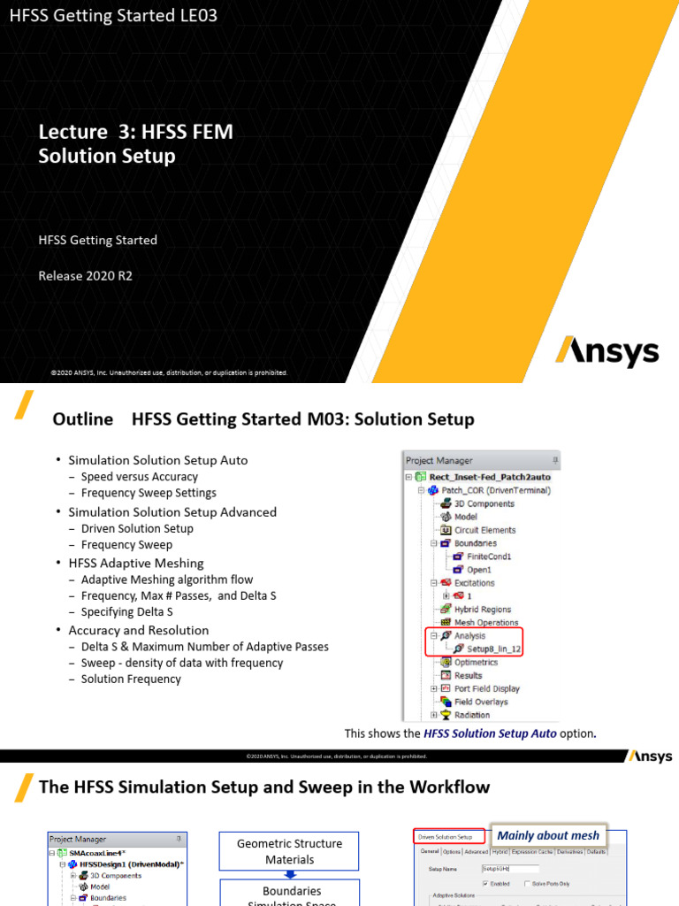 HFSS GS 2020R2 EN LE3 FEM MeshSoln | PDF | Finite Element Method | Computing