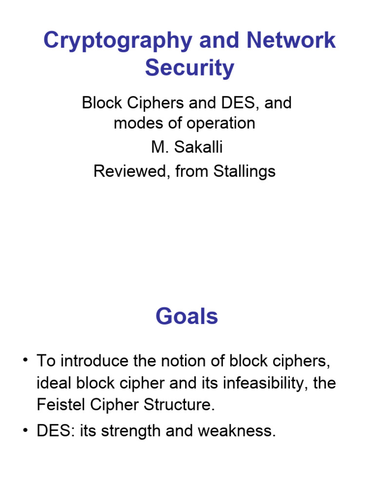 Block Cipher 9 Oct, PPT | PDF | Encryption | Cryptography