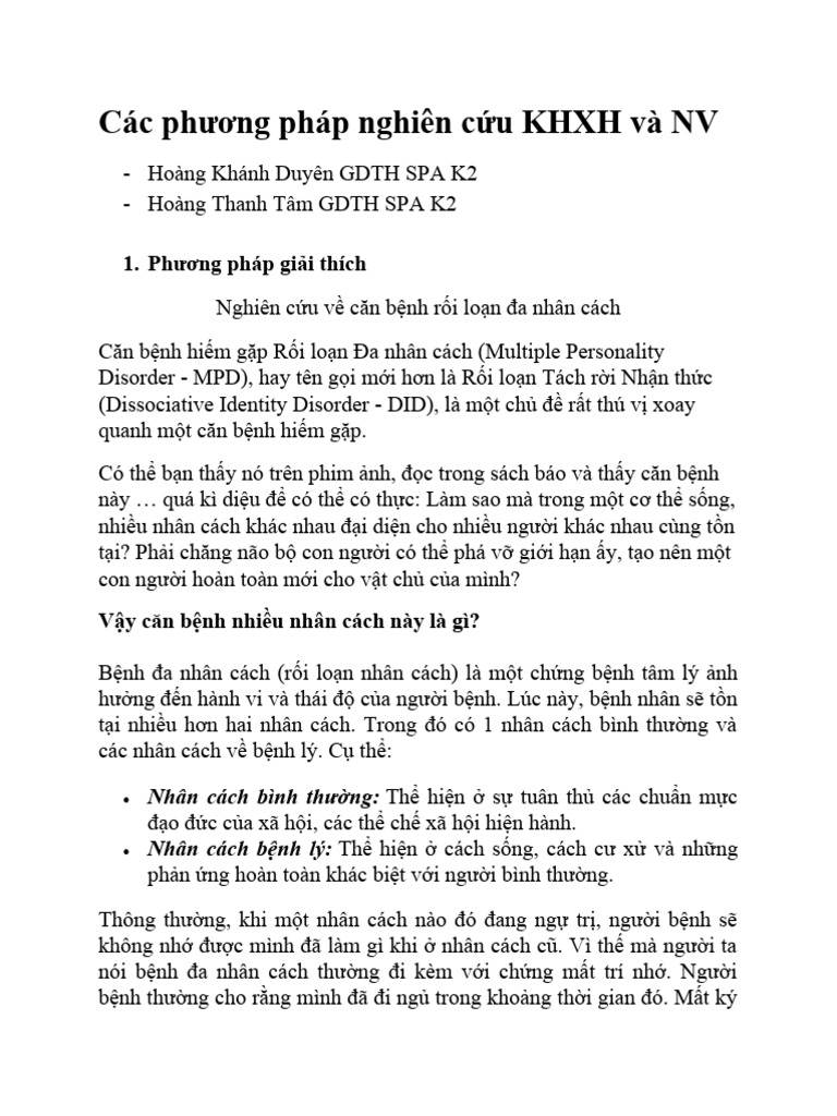 Các Phương Pháp Nghiên C U KHXH Và NV | PDF