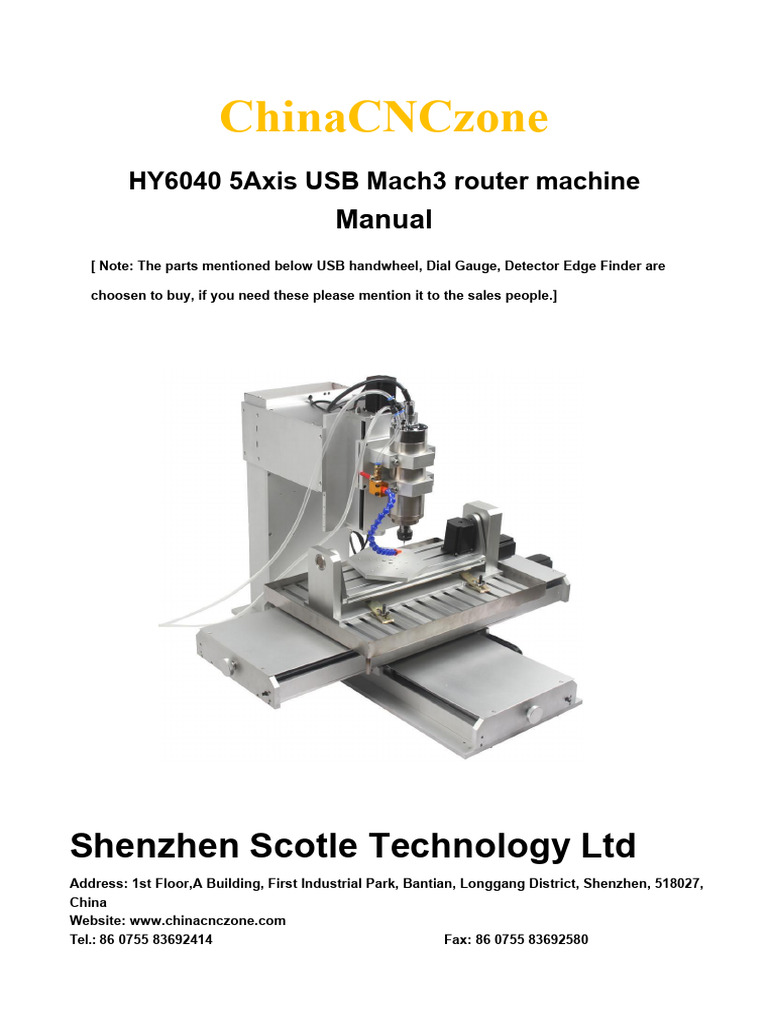 HY-6040 Small CNC Machine Manual Download | PDF | Software | Numerical ...