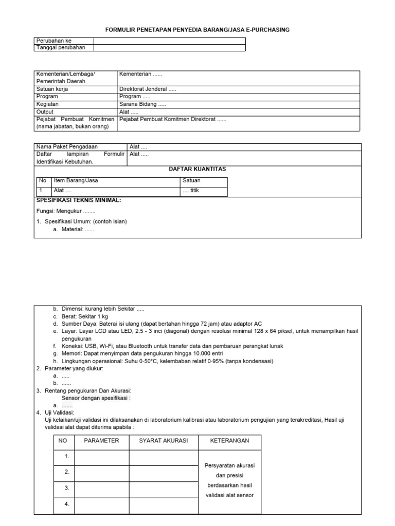 Dokumen Penetapan Penyedia E-Purchasing | PDF